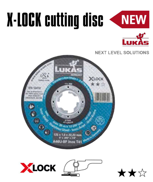 Lukas Launches NEW X-Lock Discs for Grinding Tools